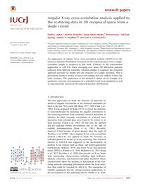 Angular X-ray cross-correlation analysis applied to the scattering data in 3D reciprocal space ...